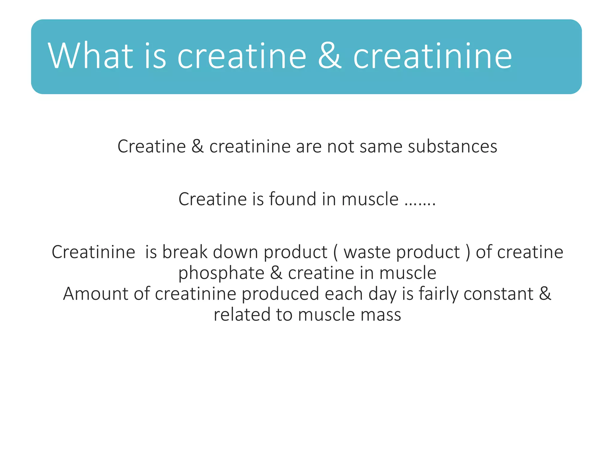 Serum creatinine | PPTX