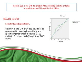 Serum cystatine c vs serum cpk for diagnosis of aki after trauma in ...
