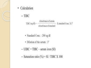 Serum iron estimation & total iron | PPTX