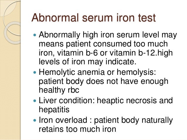 Serum iron estimation & total iron