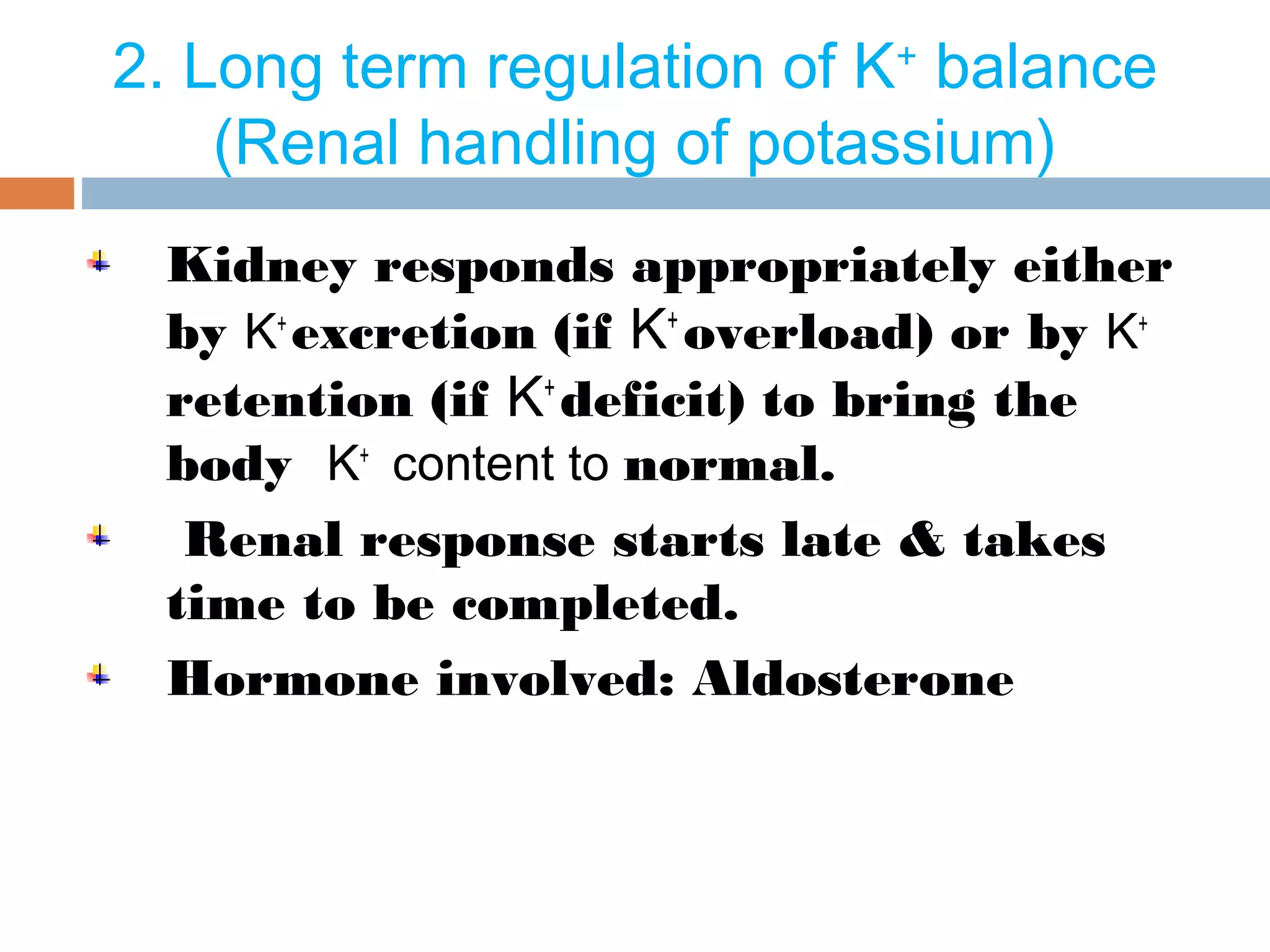 Serum potassium, its regulation & related disorders | PPT