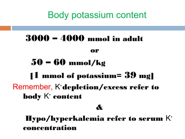 Serum potassium, its regulation & related disorders | PPT