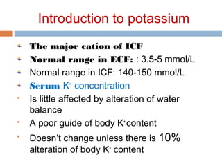 Serum potassium, its regulation & related disorders | PPT