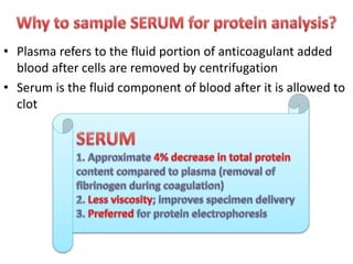 Serum protein analysis and ag ratio | PPT