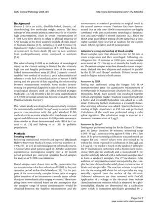 Serum s100 b levels after meningioma surgery | PDF