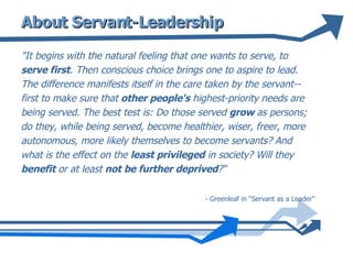 Servant Leadership | PPT