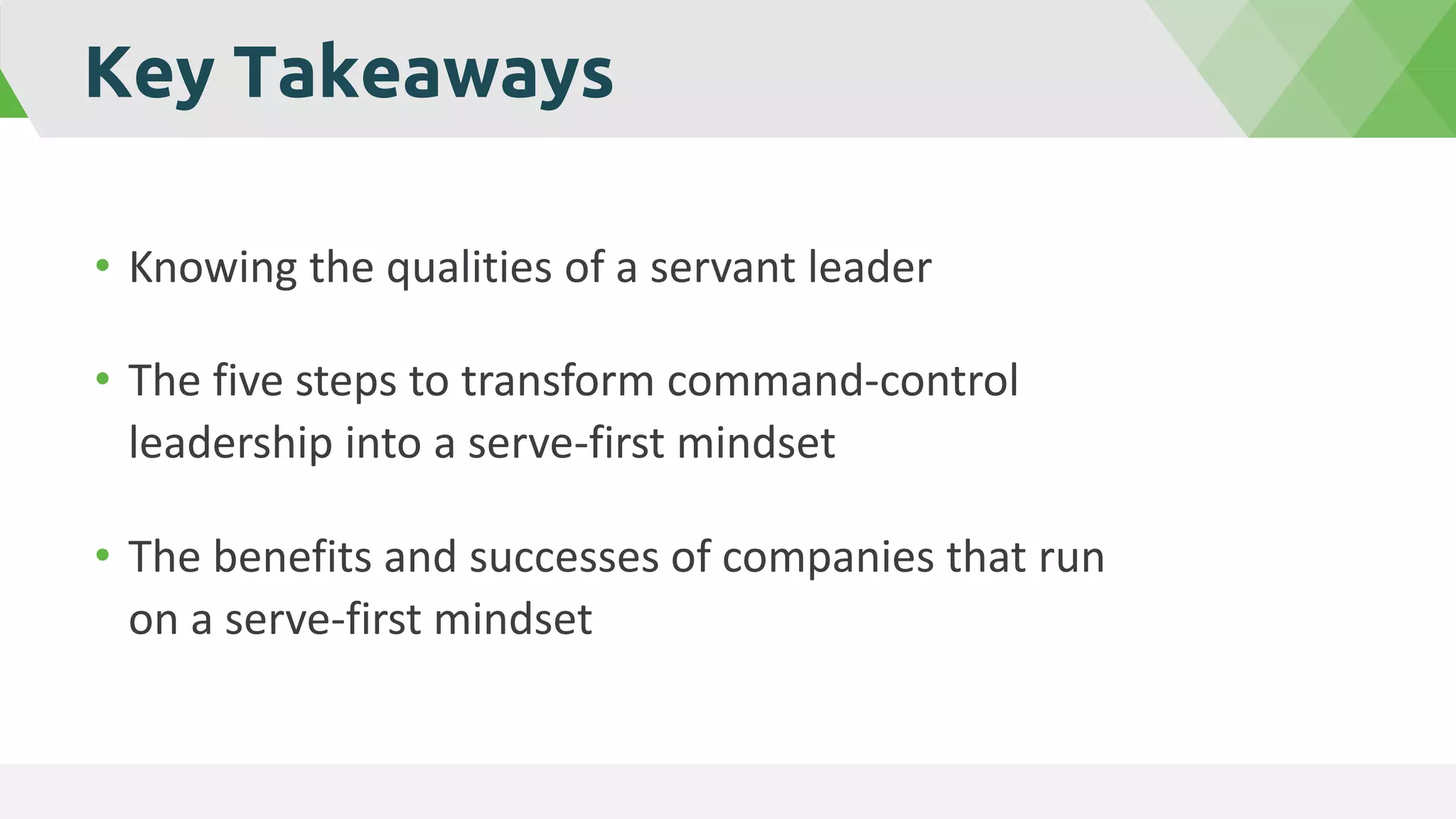 How to Adopt a Servant Leadership Mindset at Your Organization | PDF