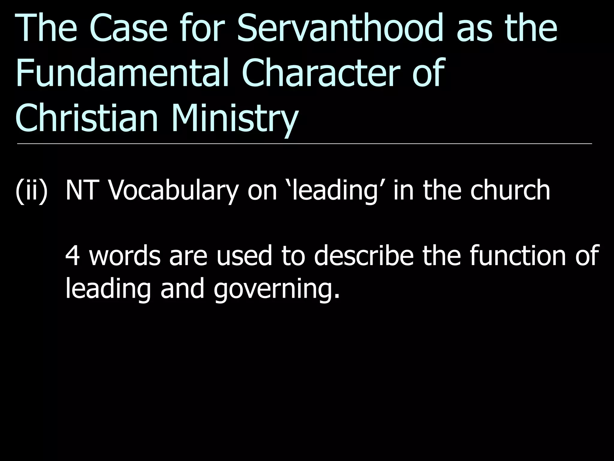 Servanthood vs leadership (9 sept-12) hwa yung | PPT