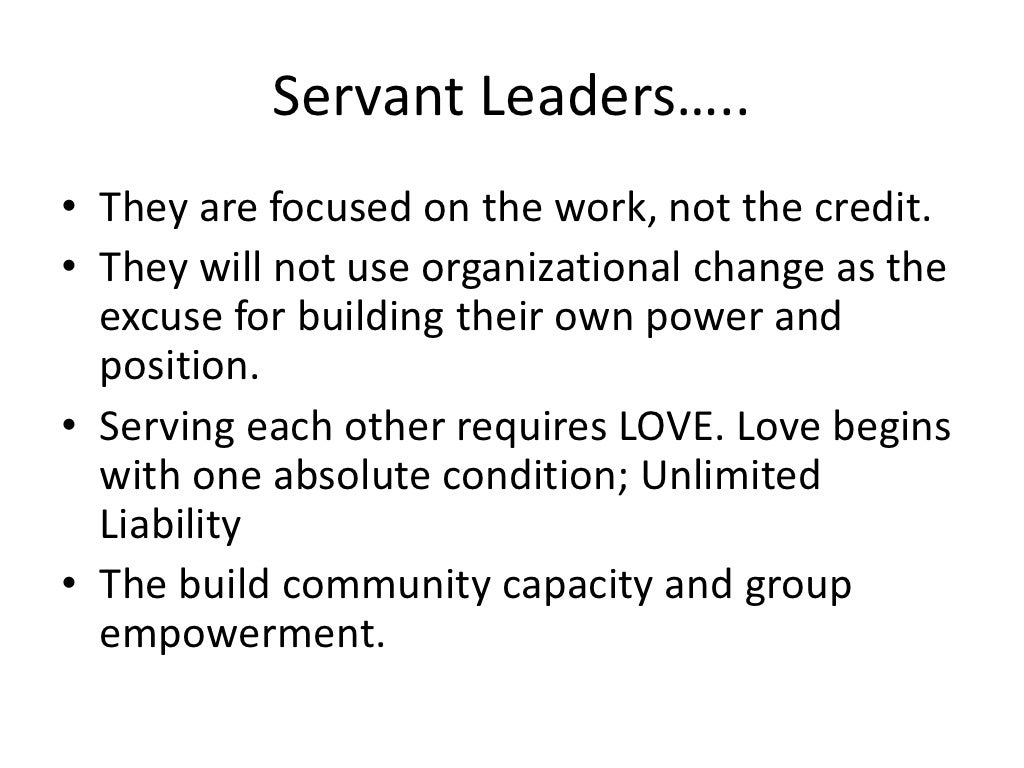 Servant Leadership servant-leadership