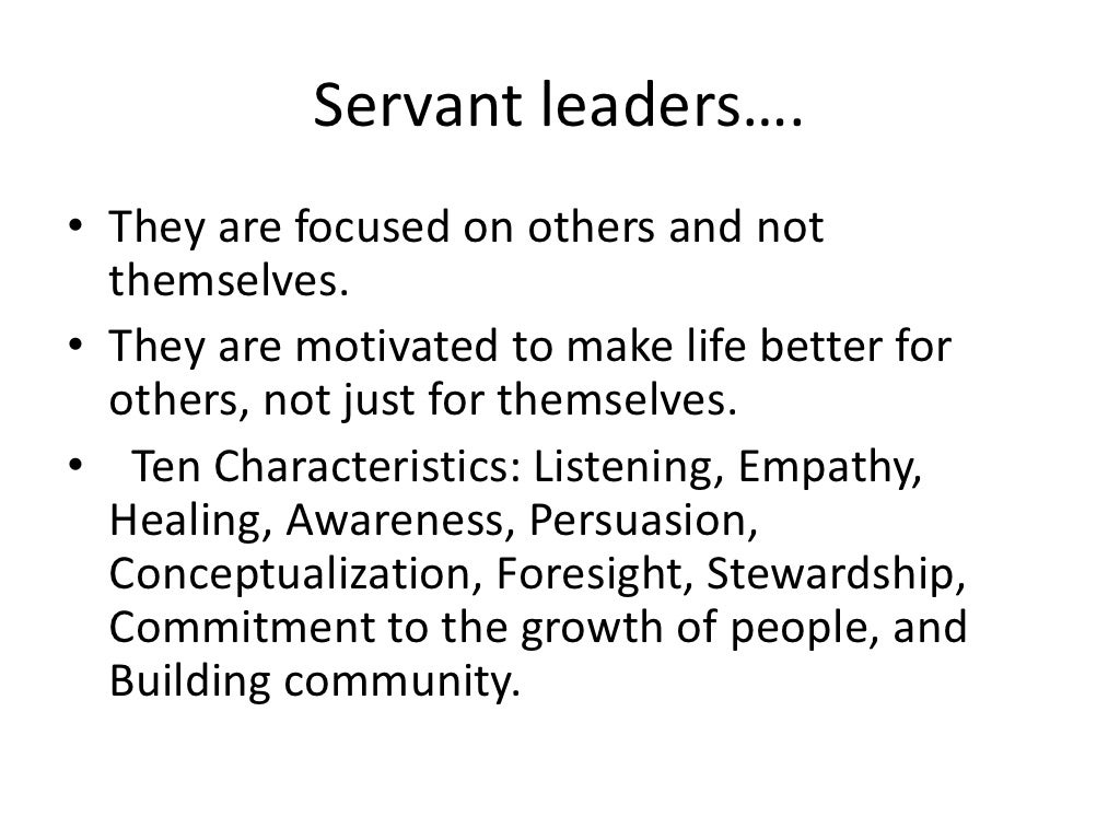 Servant Leadership servant-leadership