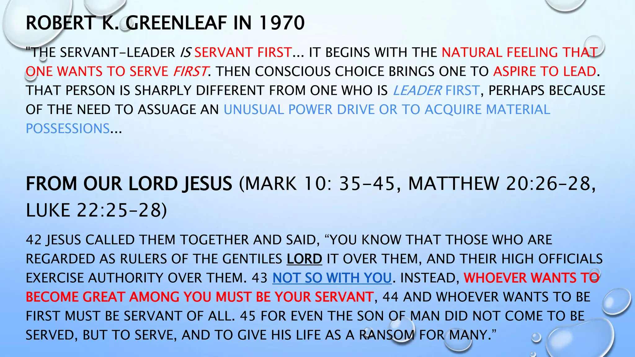 Servant leadership | PPTX