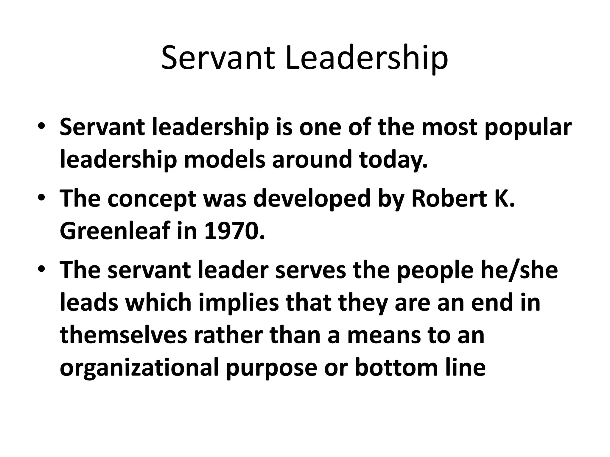 Servant Leadership Characteristics | PPTX