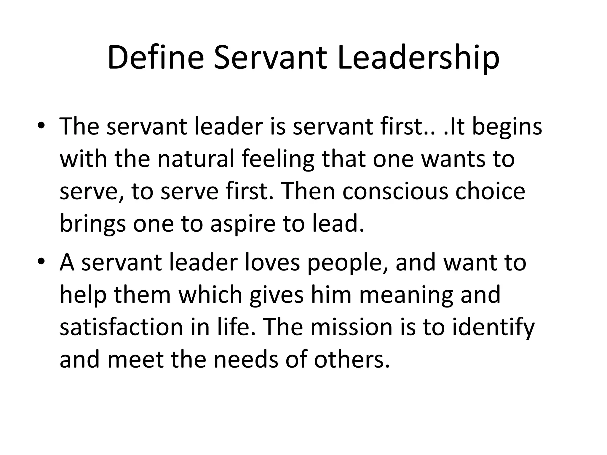 Servant Leadership Characteristics | PPTX