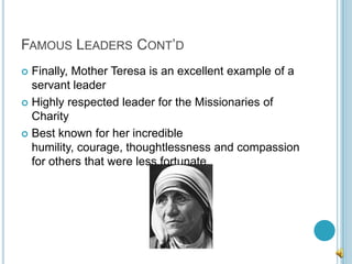 Famous Servant Leaders