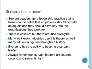 Servant Leadership Examples