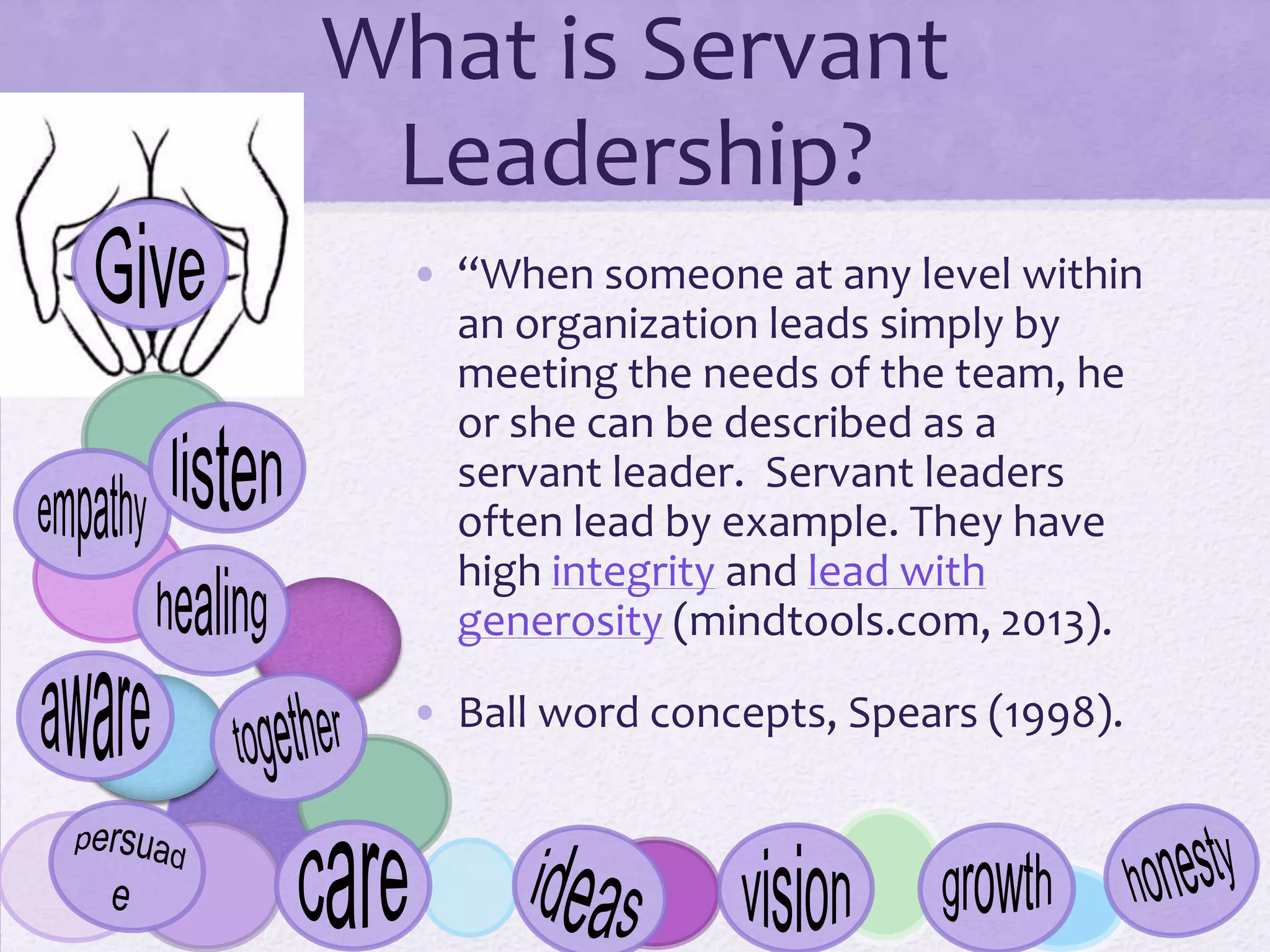 Servant leadership show | PPT