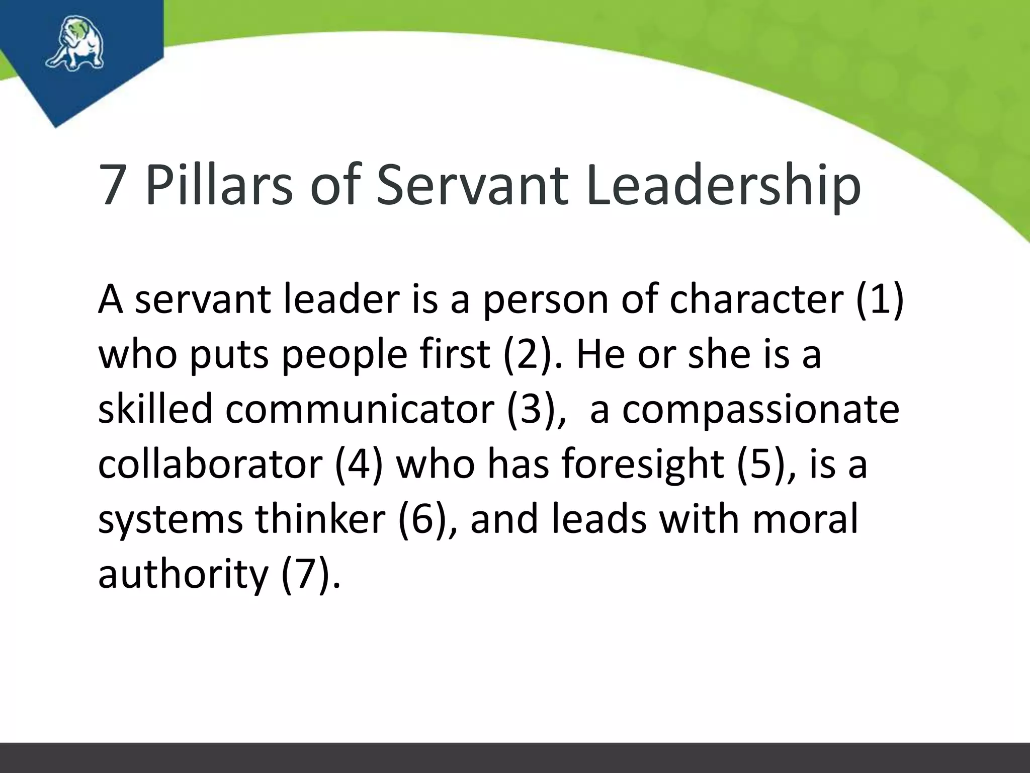 Servant Leadership with Moral Authority @LeanDog by Jon R. Stahl | PPTX