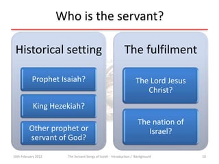 Servant Songs Isaiah - Introduction | PPTX