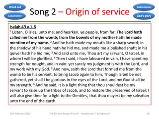 Servant Songs Isaiah - Introduction | PPTX