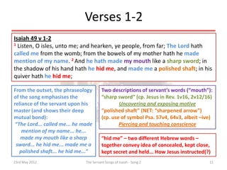 Servant songs of Isaiah - Song 2 | PPT