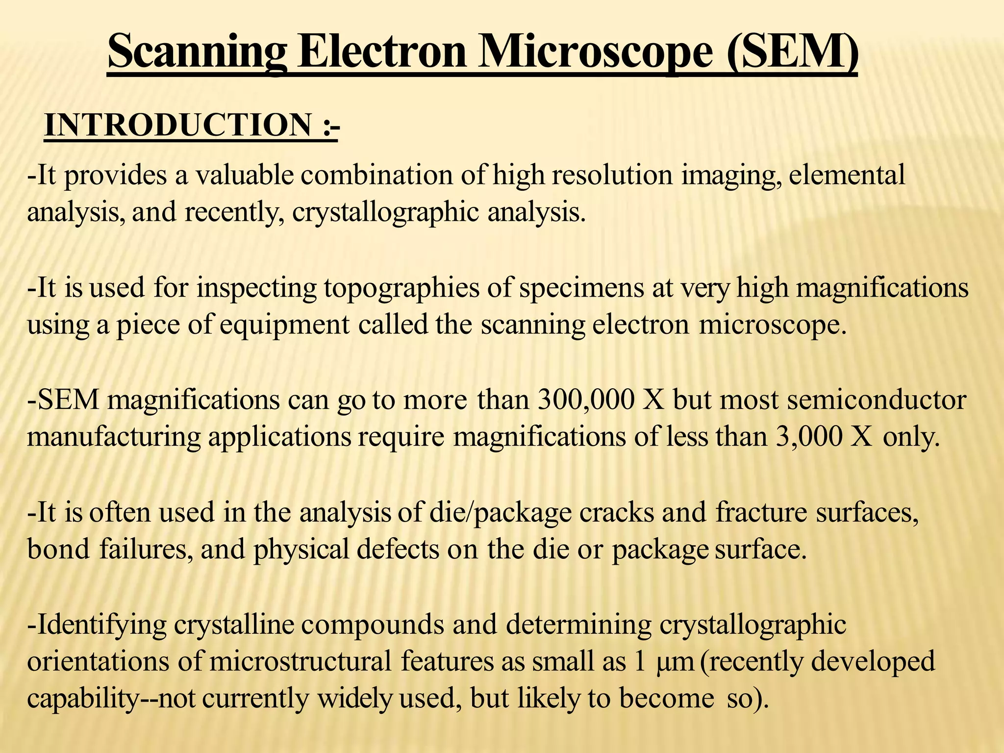 ELECTRON MICROSCOPY (TEM & SEM) | PPTX