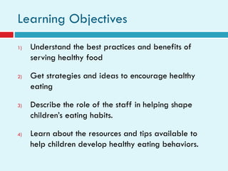 Serve healthy food | PPT