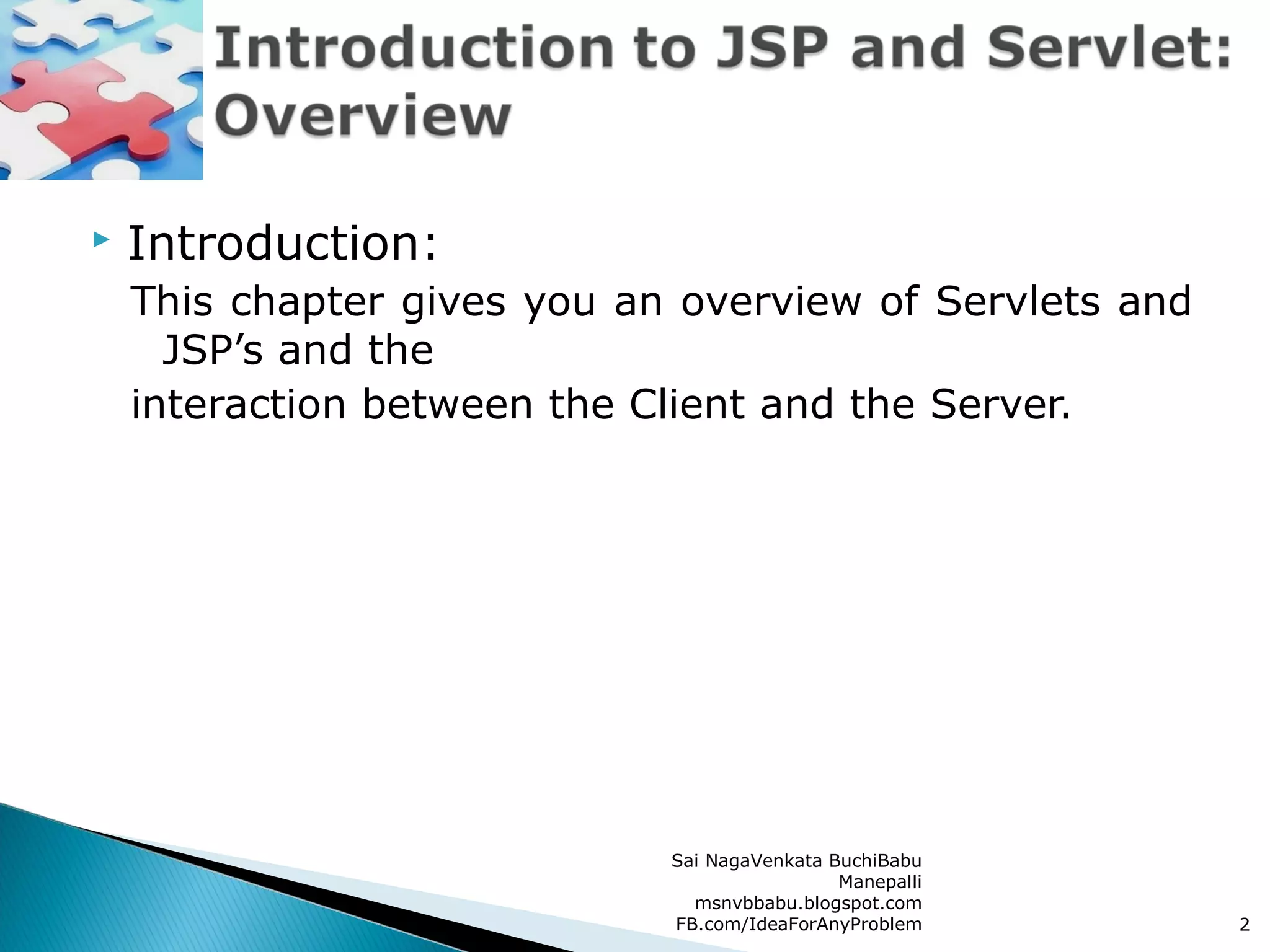 Servelts Jsp By Sai Butchi | PPT