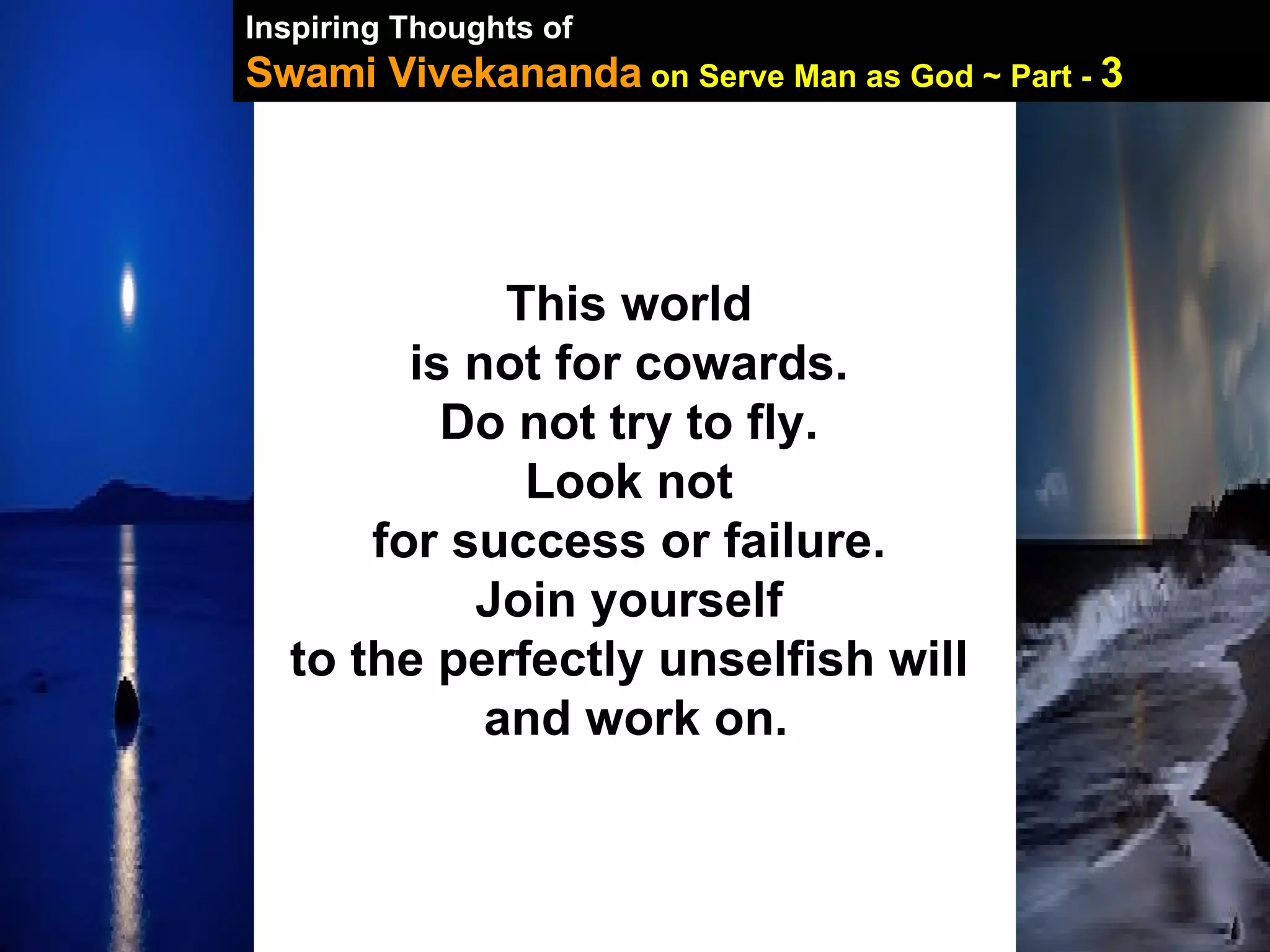 Inspiring Thoughts of Swami Vivekananda on Serve Man As God Part 3 | PPT