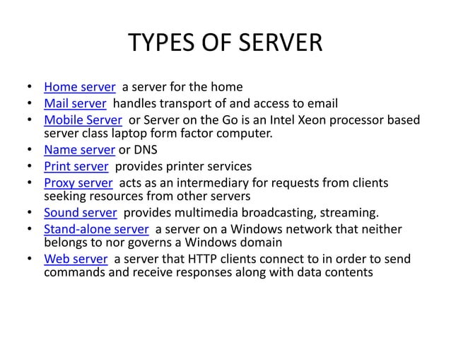 Basic Server PPT (THDC) | PPT