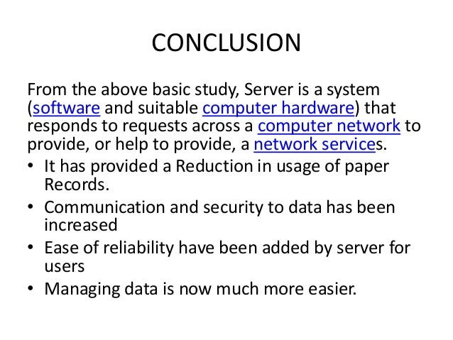 Basic Server PPT (THDC)