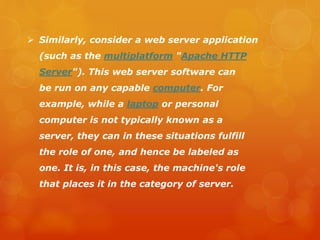 Server and Its Types - Presentation | PPTX