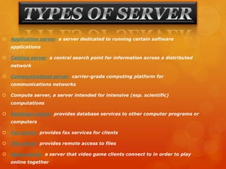 Server and Its Types - Presentation | PPTX