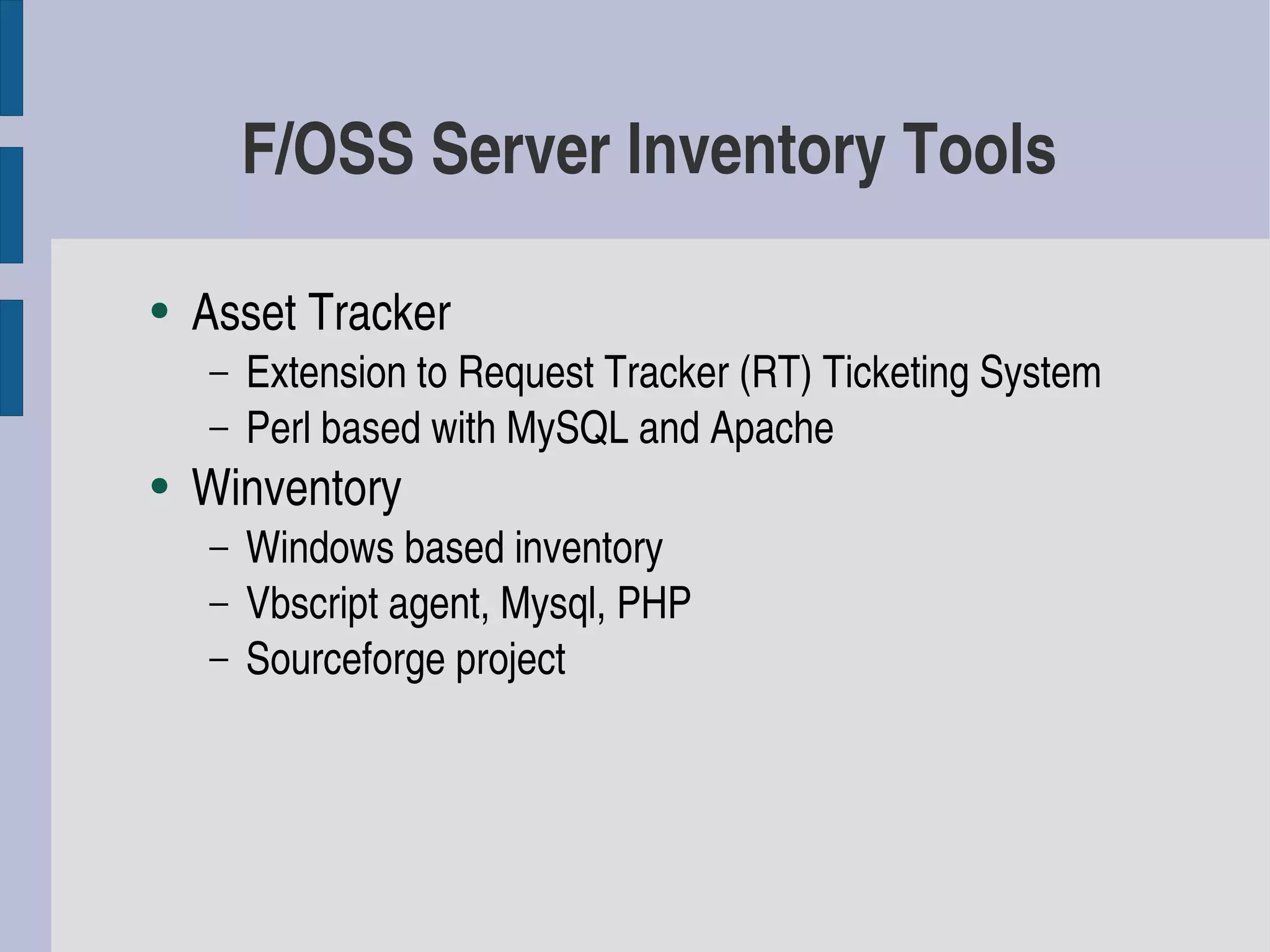 Server Inventory Using Free, Open Source, and Proprietary Tools | PDF