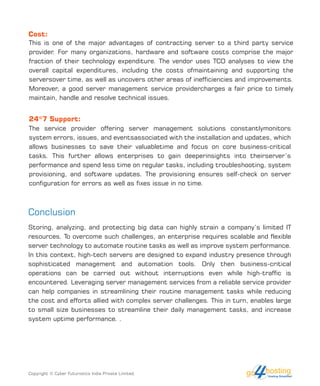 An Insight into Server Management for Corporates | PDF | Web Hosting ...