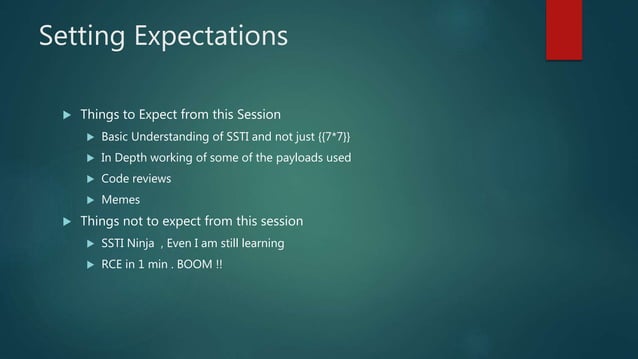 Server Side Template Injection by Mandeep Jadon | PPT