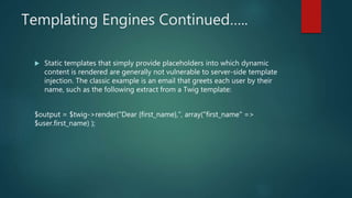 Server Side Template Injection by Mandeep Jadon | PPTX