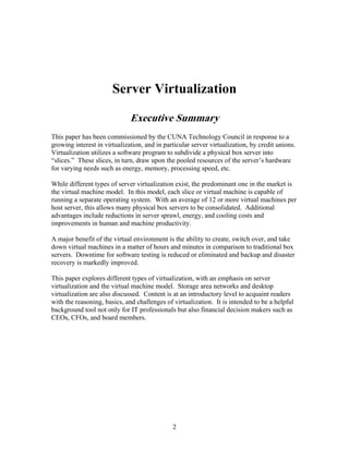 Server Virtualization | PDF | Computing | Technology & Computing