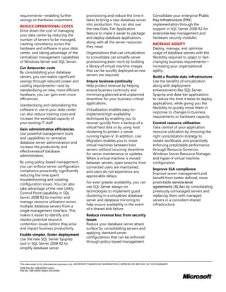 Microsoft SQL Server - Server Consolidation Datasheet | DOCX