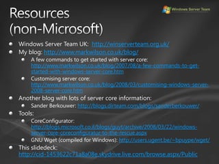 Windows Server Core | PPTX