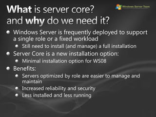 Windows Server Core | PPTX