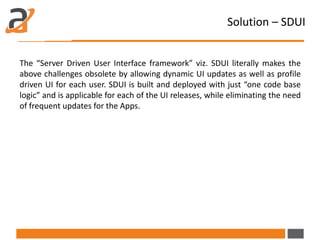 Server driven user interface (sdui) – framework for i os applications! | PPTX