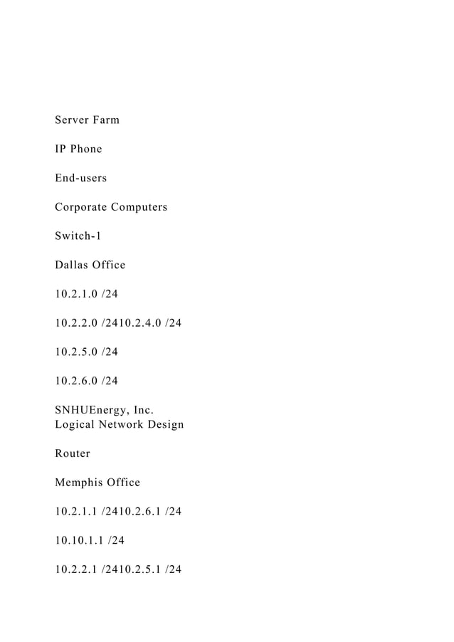Server FarmIP PhoneEnd-usersCorporate Computers.docx