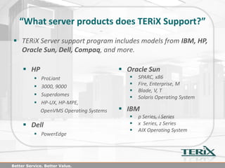 Server Hardware Support | PPTX