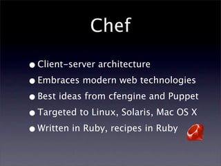 Server Installation and Configuration with Chef | PDF | Operating Systems | Computer Software ...