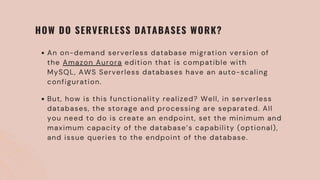 Using the Serverless Database in Your Application | PPTX