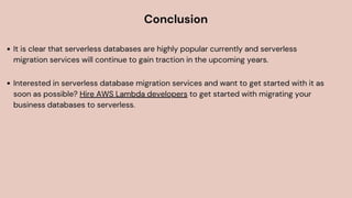 Using the Serverless Database in Your Application | PPTX