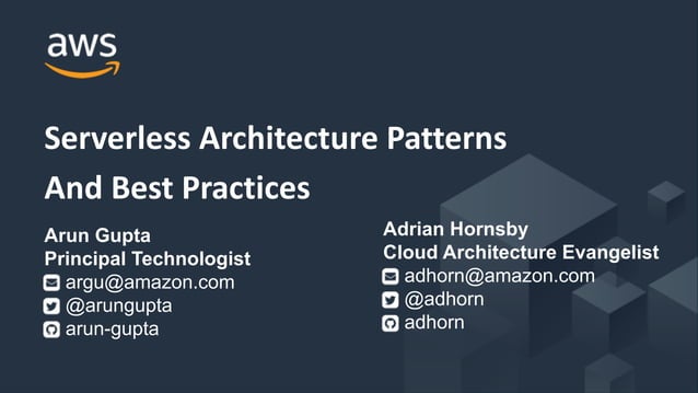 Serverless architecture-patterns-and-best-practices | PPT