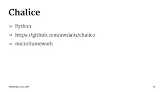 Datascript: Serverless Architetecture | PPT