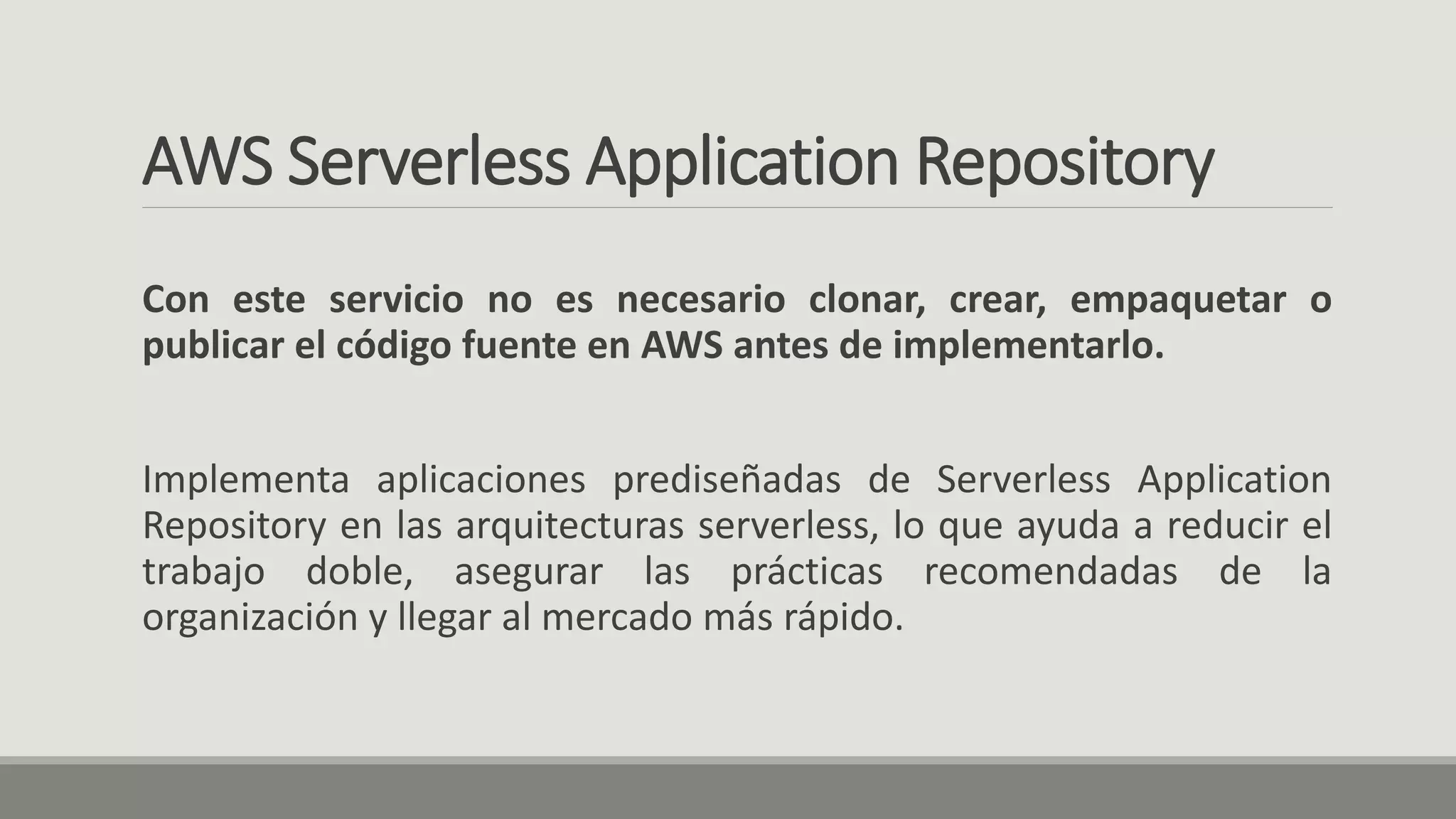 Serverless application repository | PPTX